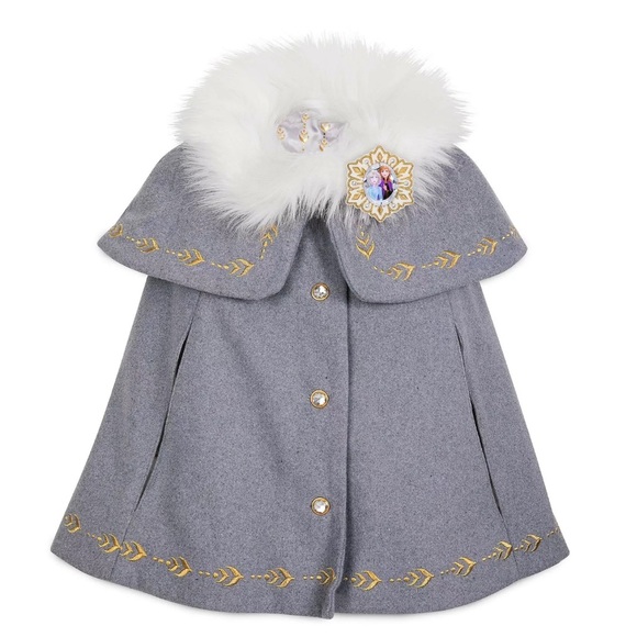 Disney | Jackets & Coats | Disney Store Frozen 2 Grey Cape With White ...